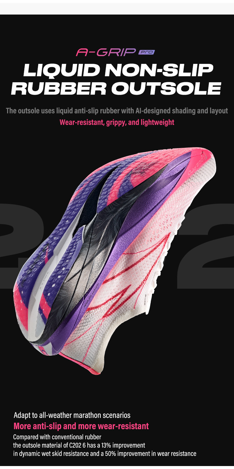 ANTA C202 6PRO ผู้ชายมาราธอนแผ่นคาร์บอนป้องกันการดูดซับแรงกระแทกรองเท้า ...