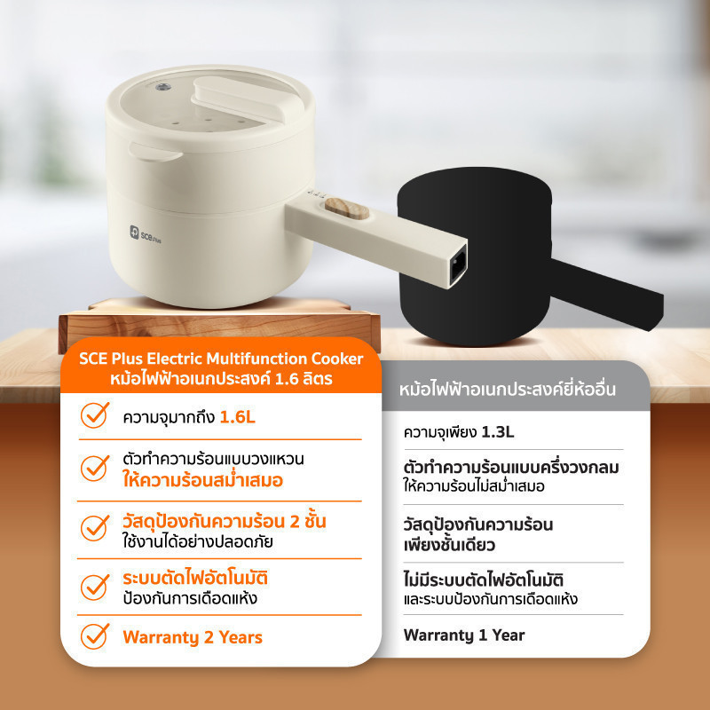 [E-tax E-Receipt] SCE Plus Electric Multifunction Cooker หม้อไฟฟ้า 1.6 ...