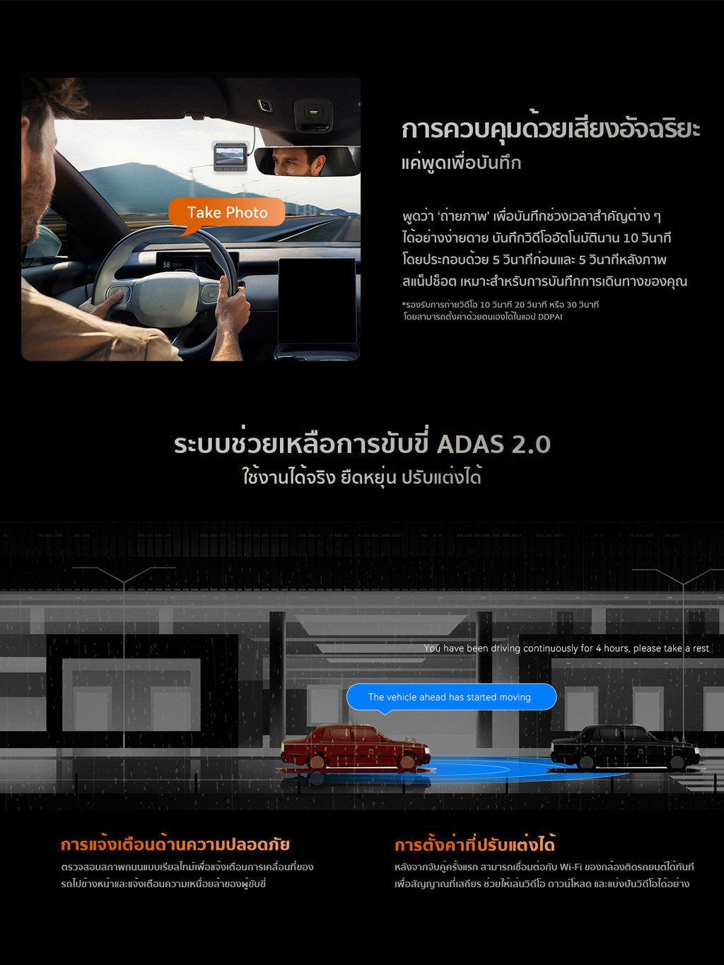 [NEW] DDPAI Z60 GPS Dual 4K + Full HD กล้องติดรถยนต์ ADAS Wi-Fi6 5GHz AI ISP Night Vision ทนร้อน ...