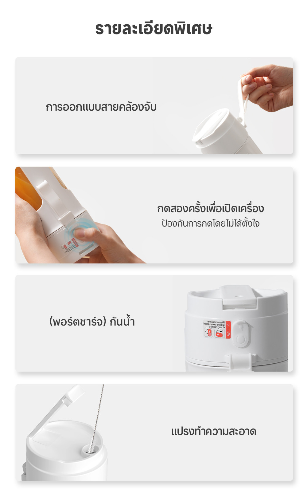 Simplus Portable Blender แก้วปั่นน้ำผลไม้ น้ำผัก ไร้สายแบบพกพา ความจุ 340mL มัลติฟังก์ชั่น 10 ใบ ...