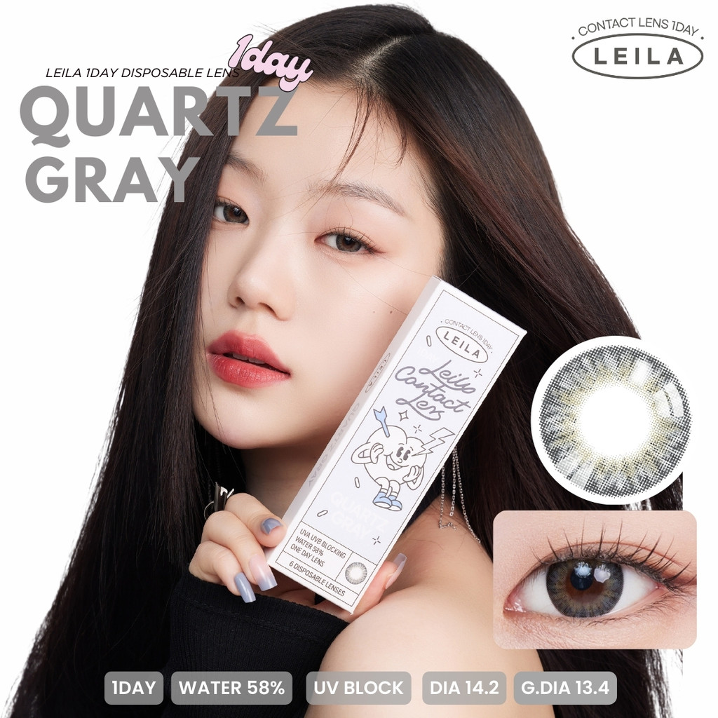 LEILA 1DAY Quartz GRAY 6ชิ้น คอนแทคเลนส์รายวัน | Shopee Thailand