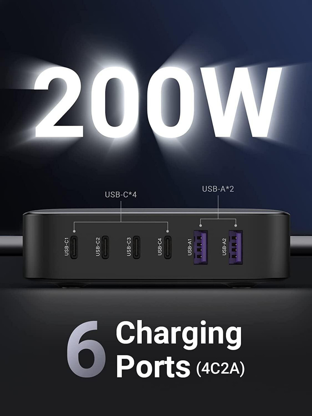 Ugreen charging station PD 200W Fast Charger Type C Charging Station ...
