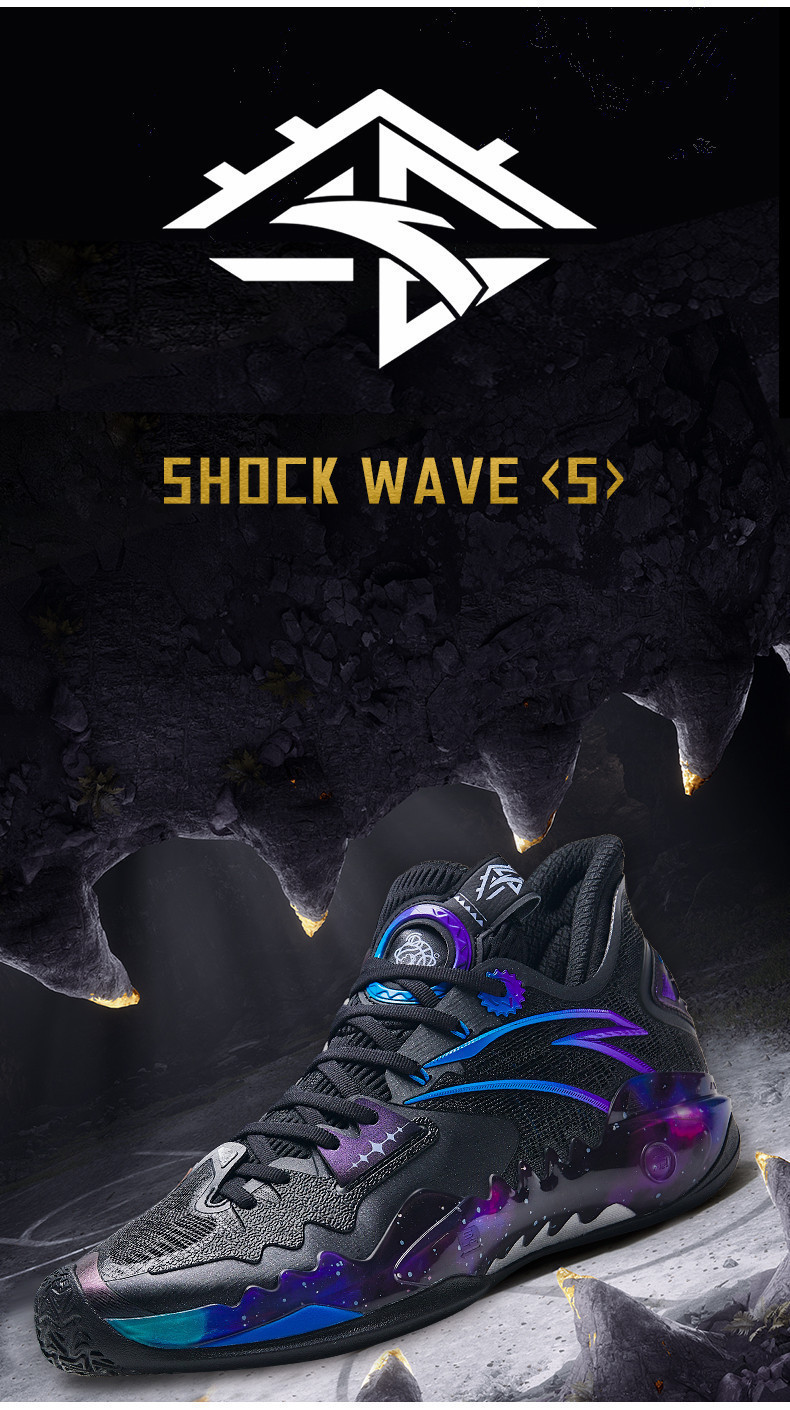 ANTA Shock Wave5 ไครีเออร์วิง รองเท้าบาสเกตบอล สำหรับกลางแจ้ง ความเสถียร ดูดซับแรงกระแทก ...