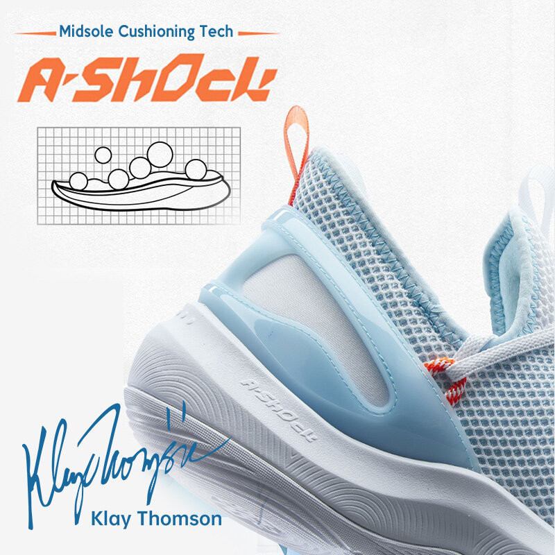 ANTA KT FLY เคลย์ทอมป์สัน รองเท้าบาสเกตบอล ช็อก รอบส้นเท้า ระบายอากาศ ...