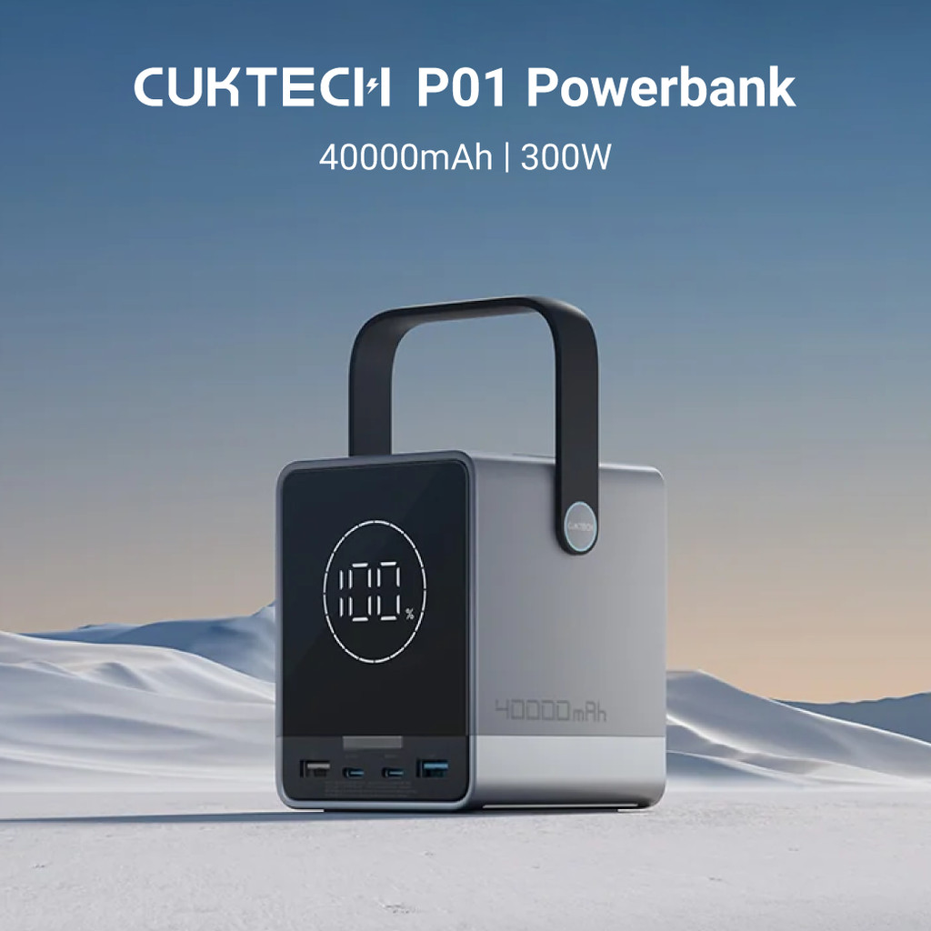 [ลดเหลือ 4499] CUKTECH P01 แบตสำรอง 300W ความจุ 40000 mAh ชาร์จไร้สาย 20W จ่ายไฟพอร์ตเดียว 140W ...