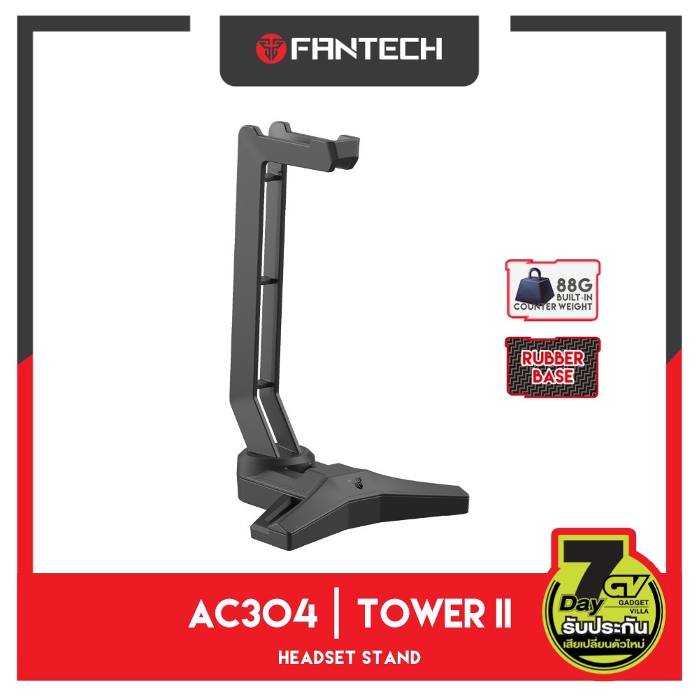 Fantech AC304 สีดำ Headphone Stand With Cable Holder แฟนเทค สแตนแขวนหู ...