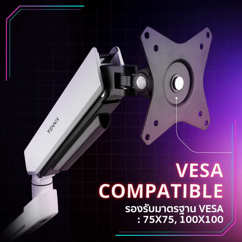 Fennix Monitor Arm รุ่น Spring RGB | ขาแขวนจอไฟ RGB สำหรับจอ 24-45 นิ้ว ...