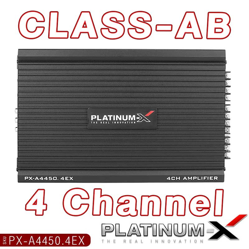 PLATINUM-X เพาเวอร์แอมป์ พาวเวอร์ CLASS AB 4CH แอมป์ขยายเสียง PX-A4450 ...