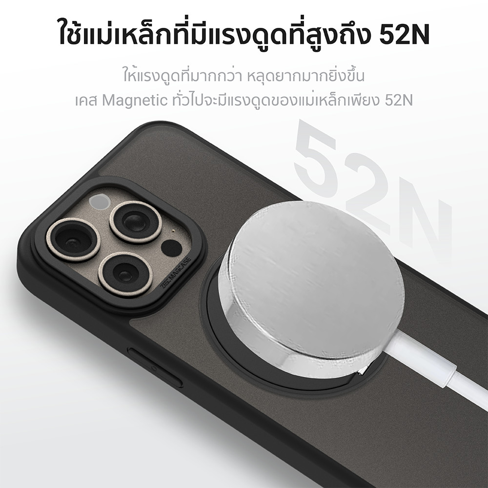 [ลดเหลือ 254] ZTEC MagCase 1 / 2 /3 เคสแม่เหล็ก ฟรีฟิล์มกันมอง สำหรับ ...