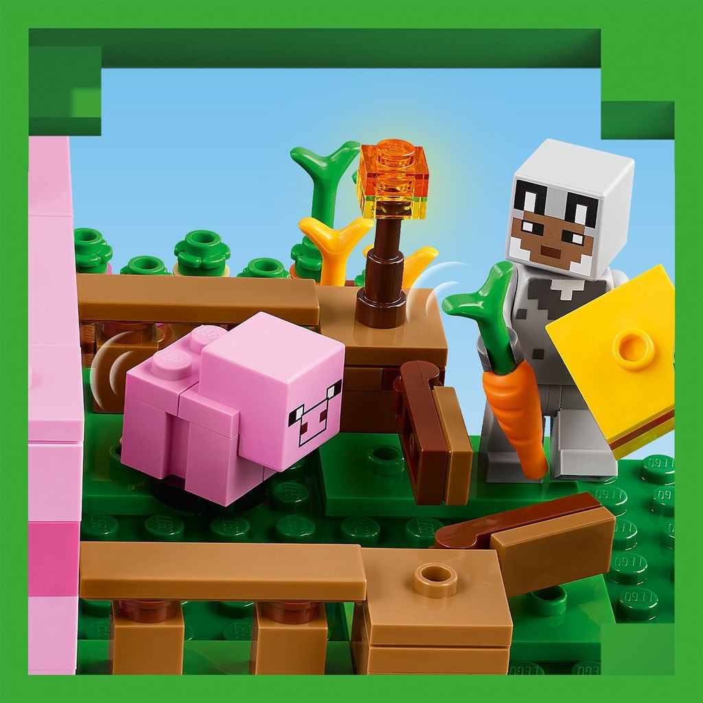 LEGO Minecraft 21268 The Baby Pig House (238 Pieces) | Shopee Thailand