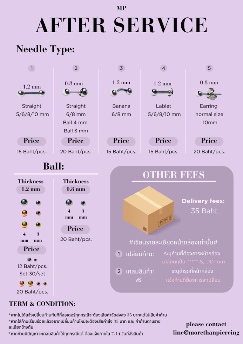 More Than Piercing: A064 Chu Heart (1 pc) | Shopee Thailand