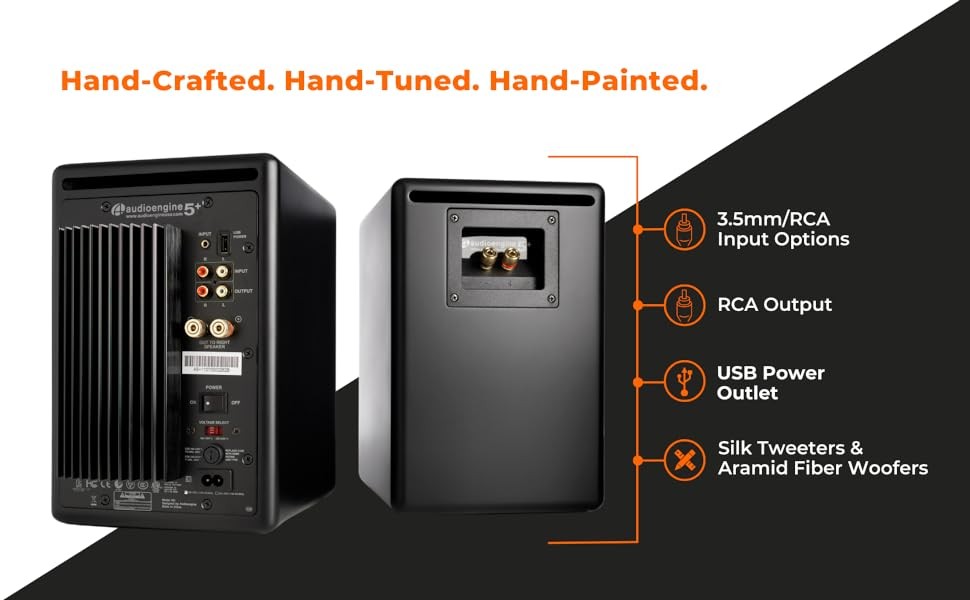 Audioengine A5+ Wireless ลำโพงขนาดบุ๊คเชลฟ์ คุณภาพเสียงระดับ Hi-End (ProPlugin) | Shopee Thailand