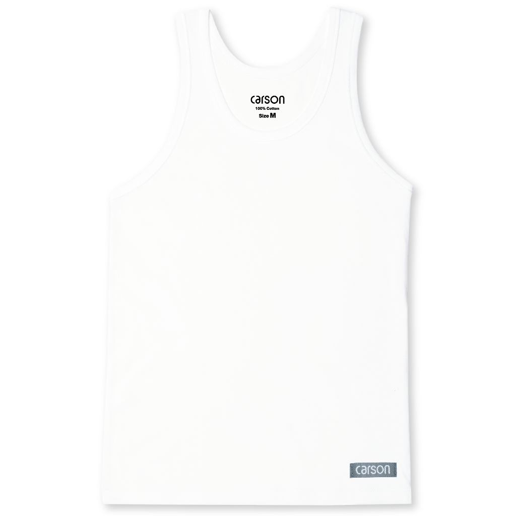 เสื้อกล้ามเด็กผู้ชาย Carson ผ้า cotton 100% เนื้อเนียน นุ่ม พิเศษ สีขาว ...