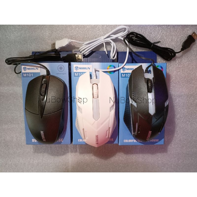 เมาส์สาย MIHUN M103 /M101 ราคาตัวละ65บาท | Shopee Thailand