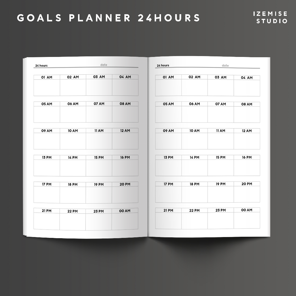 สมุดจดบันทึก 24 hours GOAL PLANNER | Shopee Thailand