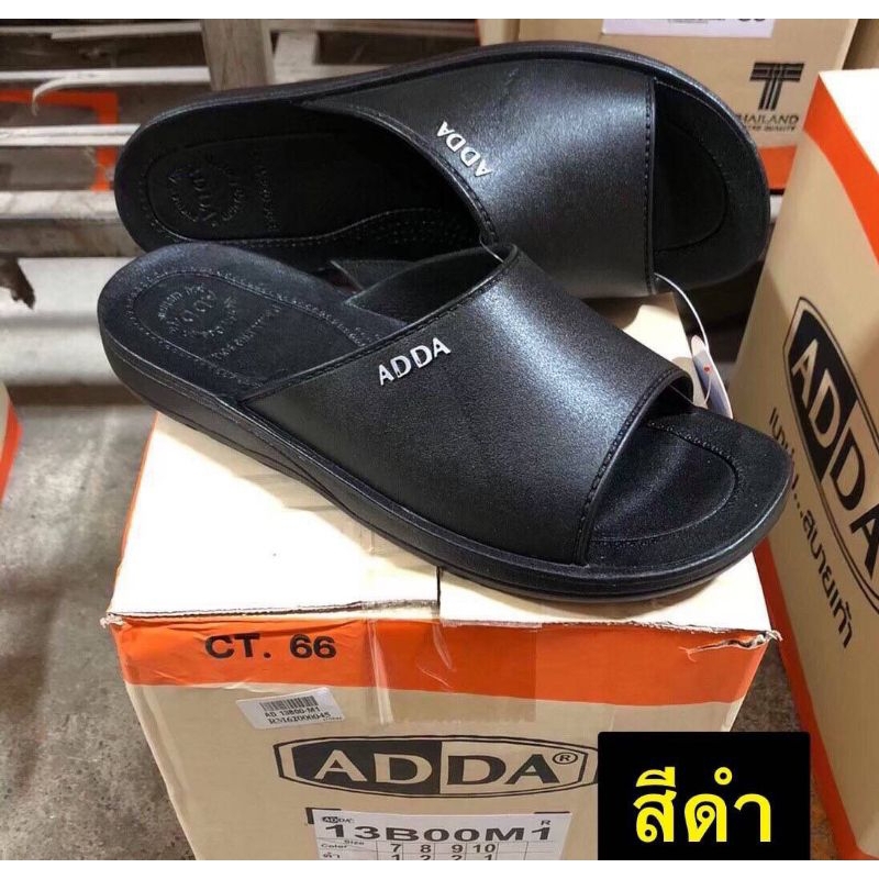 Adda รองเท้าแตะ ยี่ห้อ Adda รุ่น 13boomi Size 7-10 สีดำ | Shopee Thailand