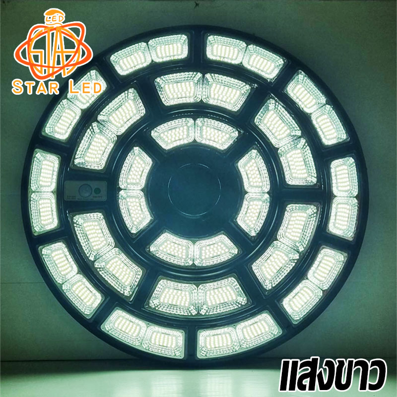 ไฟโซล่าเซลล์ ใหม่ล่าสุด UFO-500000W 1272LED สว่าง 360 องศา กันน้ำ IP67 ใช้พลังงานแสงอาทิตย์100% ...
