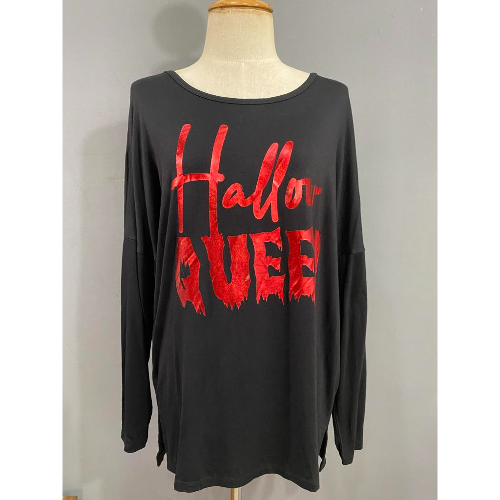 F&F เสื้อแขนยาว ผ้าเรยอน สกรีนด้านหน้า ธีม hallow ween **ตำหนิ** สินค้า ...