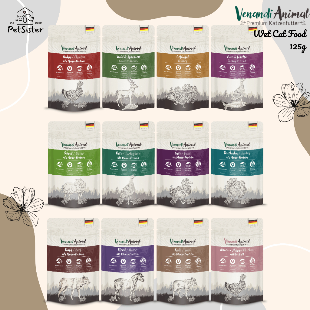 🐱Venandi Animal Wet Cat Food 125g/200g อาหารเปียกแมวเกรดโฮลิสติก x ...