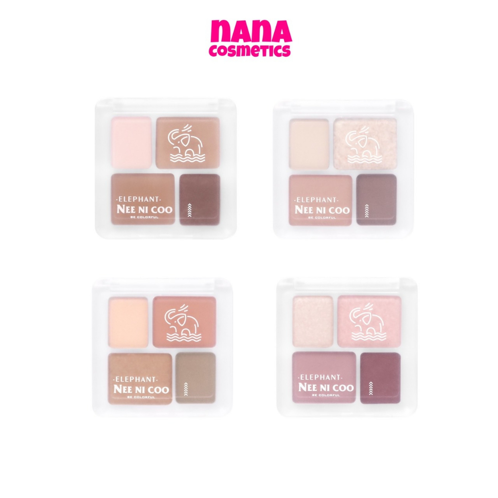 NC023 นี นิ คู พาเลท ทาตา อายแชโดว์ 4 สี NEE NI COO ELEPHANT 4 Color Eyeshadow | Shopee Thailand