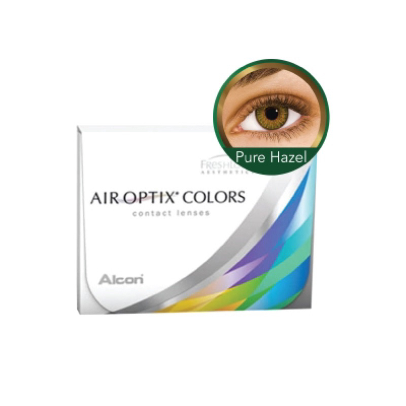 คอนแทคเลนส์รายเดือน Alcon Air Optix Color (Pure Hazel) 1 Lens | Shopee ...