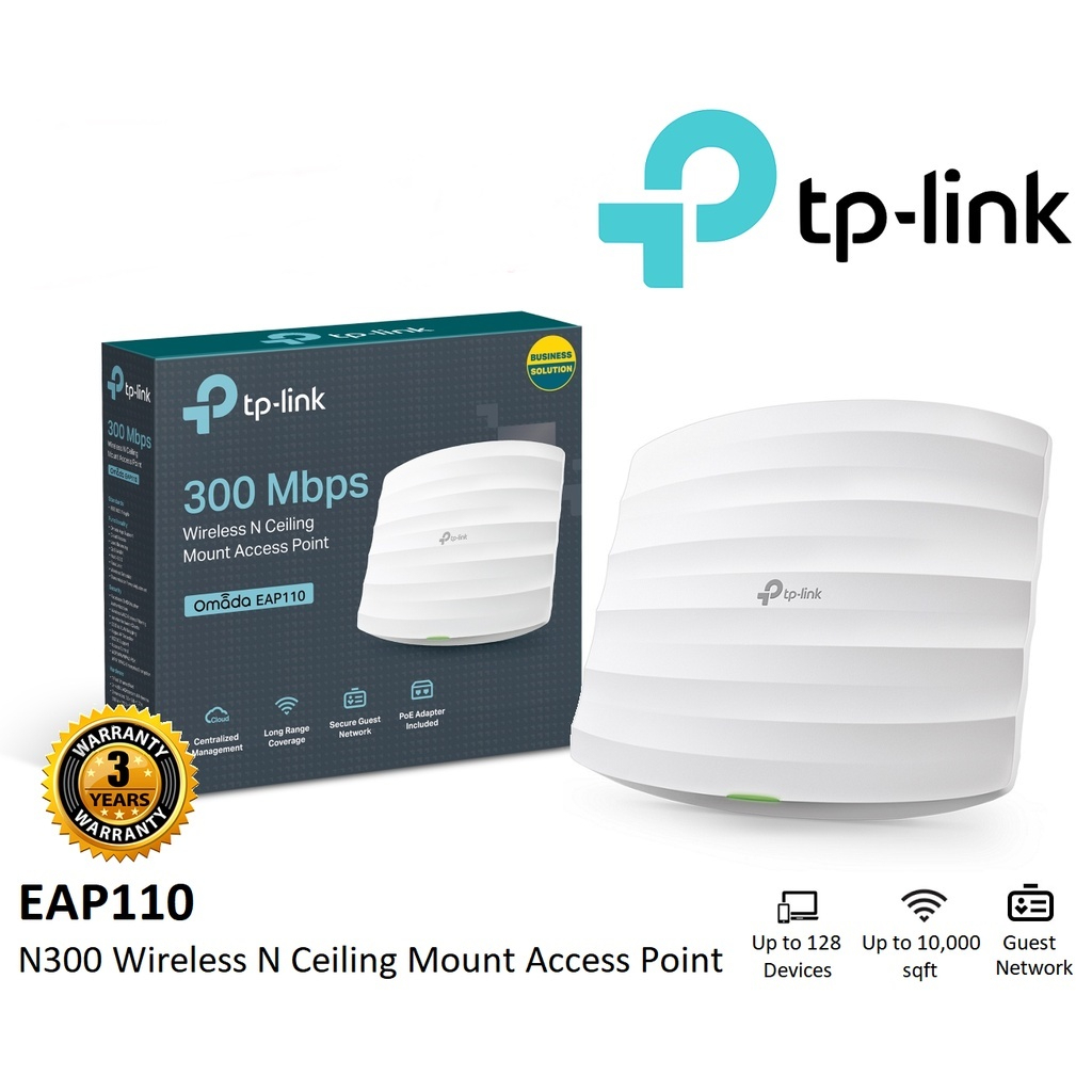 TP-LINK (EAP110) 300Mbps Wireless N Ceiling Mount Access Point ประกัน ...