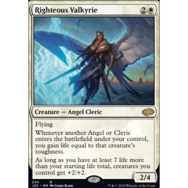 Righteous Valkyrie การ์ด Magic The Gathering ของแท้จากชุด Jumpstart ...