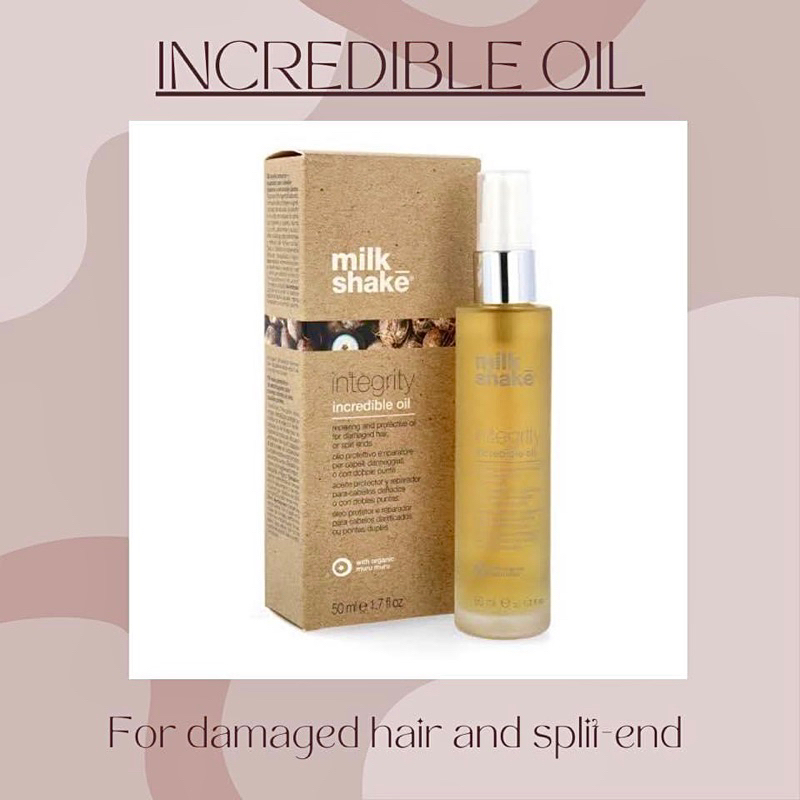 MILK SHAKE INTEGRITY OIL 50 ML.มิลค์เชค อินเครดิเบิ้ล ออยล์ เนื้อบางเบา ...