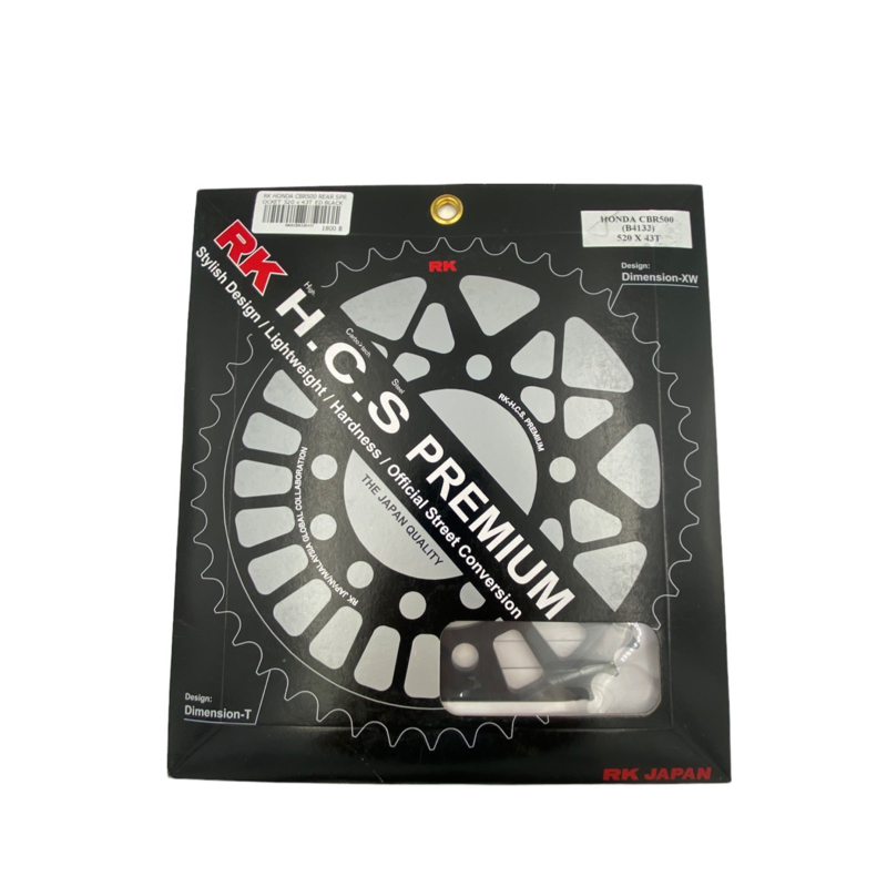 สเตอร์หลัง RK HONDA CBR500 REAR SPROCKET 520 x 43T ED BLACK | Shopee ...