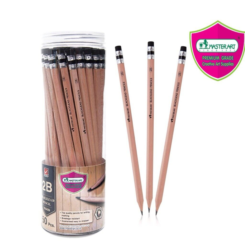 ดินสอแบบกระปุก ดินสอไม้ ดินสอ 2B HB Masterart elfen QuanTum Horse YoYa ...