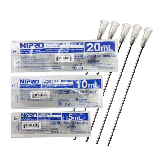 ชุดอุปกรณ์สำหรับดูดน้ำหอม ไซริงค์ เข็มยาว 10CM SYRINGE ยี่ห้อ NIPRO รุ่น LUER SLIP 5ML 10ML 20ML ...