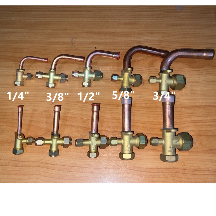 เซอร์วิสวาล์วแอร์ service valve ขนาด 1/4" 3/8" 1/2" 5/8" 3/4" R22 R32 ...