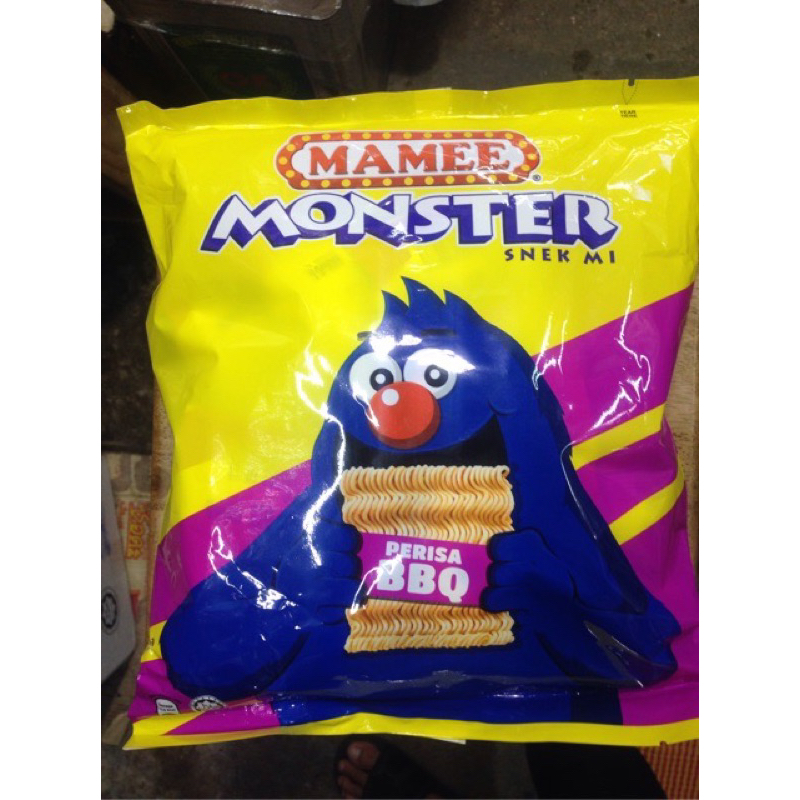 มาม่า ยี่ห้อ Mamee Monster 1เเพ็คใหญ่บรรจุ8ซองๆละ25กรัม ฮาลาล จากมาเลเซีย กินเล่นเปล่าๆอร่อย ...