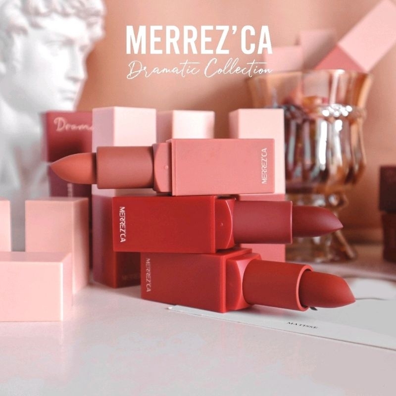 Merrezca Dramatic Lip Color ลิปสติกเนื้อครีมนุ่ม ลิปสติกเนื้อครีมนุ่ม ...