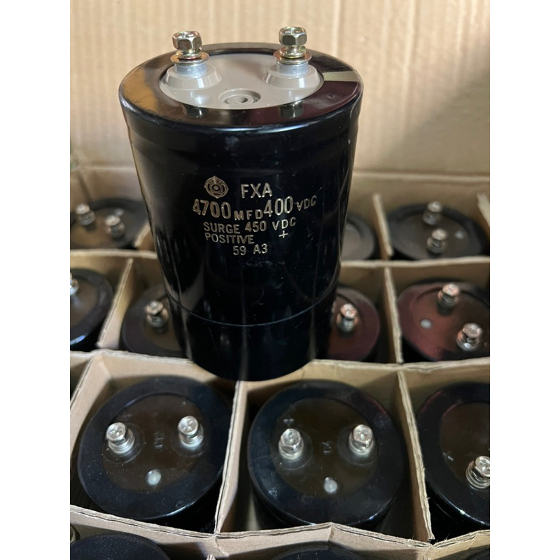 คาปาซิเตอร์ 4700UF 450V ขนาด 14x7.5CM. C4700UF 450V. C4700UF 450V ...