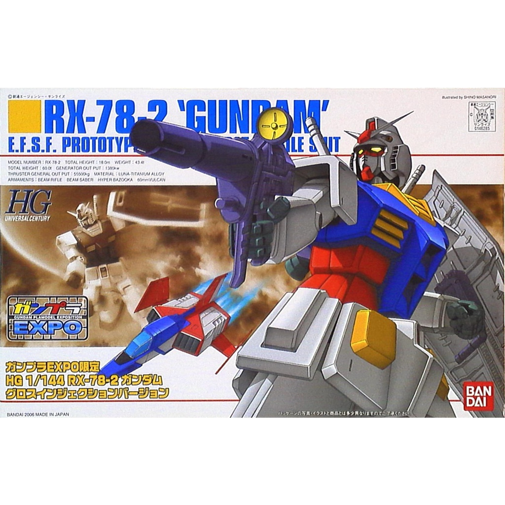 Hg 1/144 RX-78-2 Gundam Gloss Injection Version(Limited Expo) | Shopee Thailand
