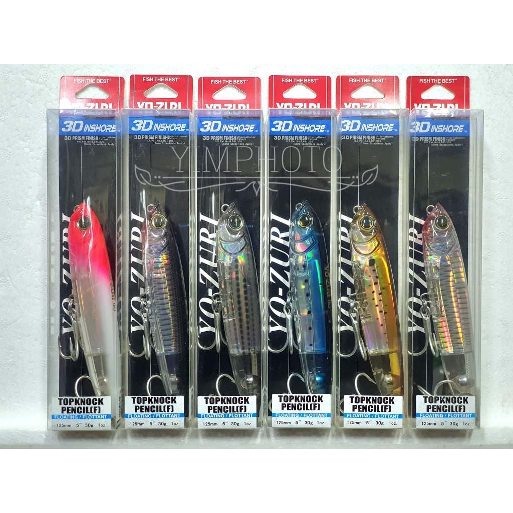 Yo Zuri 3d Inshore Topknock Pencil 125f 30g เหยื่อปลอมผิวน้ำ เหยื่อตก