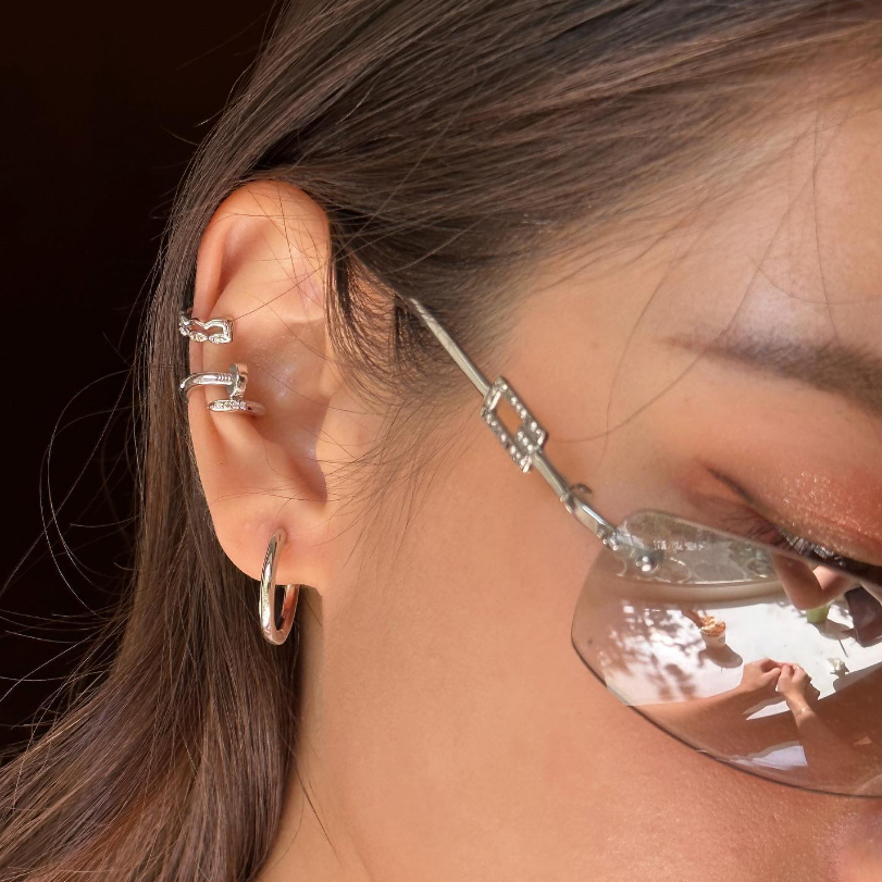 Nail Ear Cuff ต่างหูตะปู | Shopee Thailand