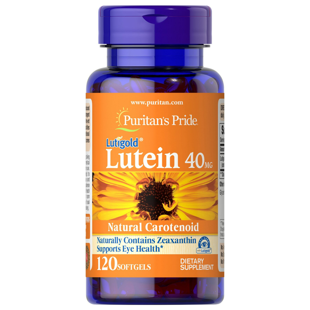 Puritan Lutigold Lutein 40 mg with Zeaxanthin 120 softgels ถนอมดวงตา ...