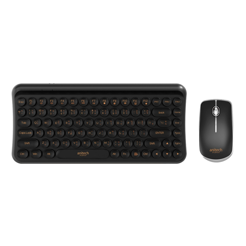 Anitech Wireless Keyboard & Mouse Combo ชุดคีย์บอร์ดและเมาส์ไร้สาย รุ่น ...