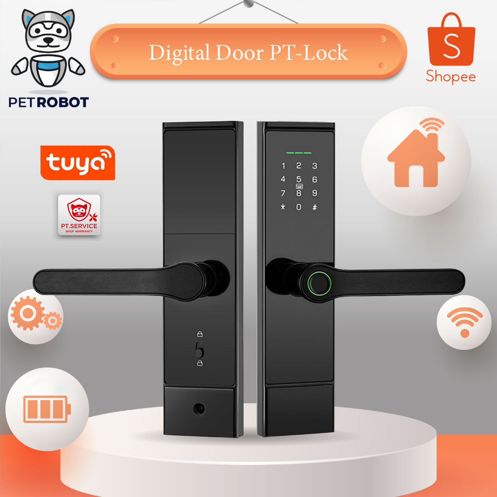 Digital Door Lock PT-Lock กลอนประตูดิจิตอล กลอนประตูไฟฟ้า ประตูดิจิตอล ...