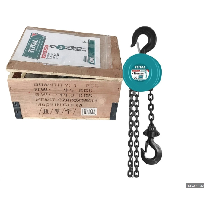 รอกโซ่ ยี่ห้อ Total รอกโซ่กลม ขนาด 1 ตัน รุ่น THT1611 รอกกลม 1T โซ่ ...