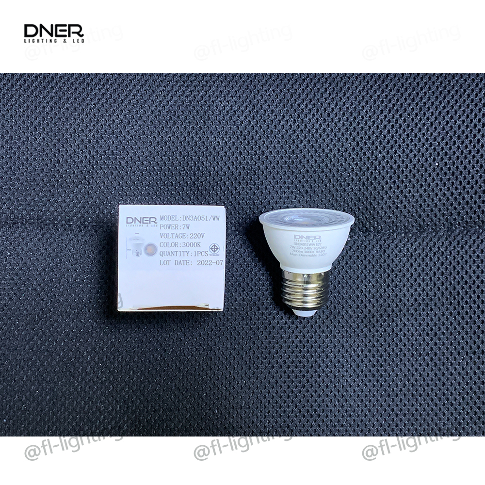 DNER หลอดไฟ LED PAR16 / MR16 7W 220V ขั้วE27 แสงวอร์มไวท์ 3000K / แสงคูลไวท์ 4000K / แสงเดย์ไลท์ ...