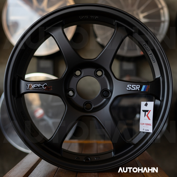 ล้อ SSR Type C RS สีดำด้าน ขอบ 18 กว้าง 8.5 นิ้ว ออฟ 35 5H-114.3 งาน TK ...