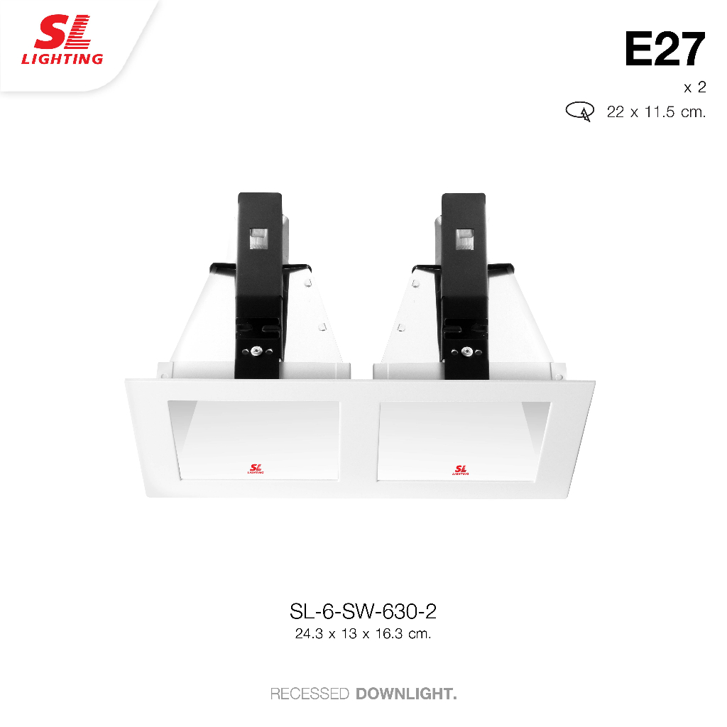 SL LIGHTING | Recessed Downlight โคมไฟดาวน์ไลท์ฝังฝ้า ขั้วE27 รุ่น SL-6 ...