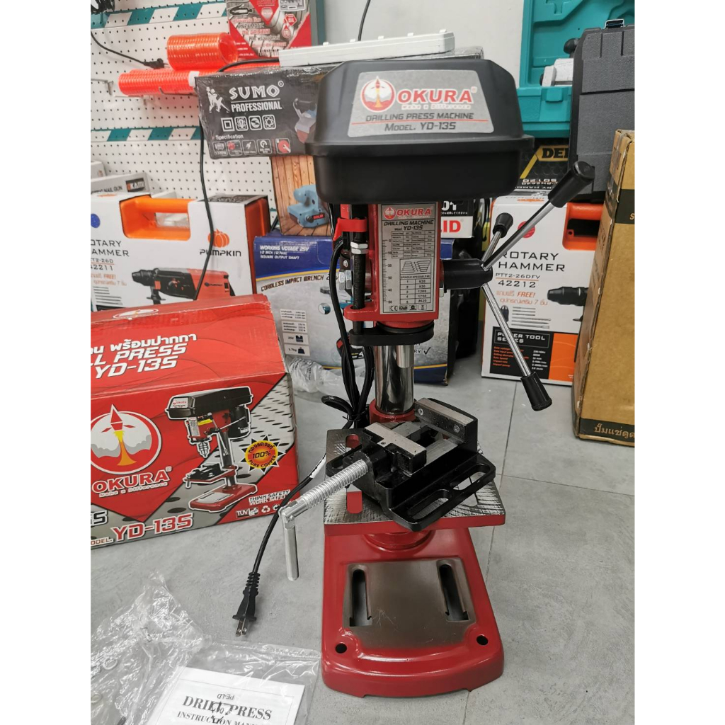 TKK YD-13S แท่นสว่าน สว่านแท่น 1/2" 1/3HP OKURA ฟรี ปากกาจับเหล็ก ตัวแทนจำหน่าย แนะนำ ของแท้ คอย ...