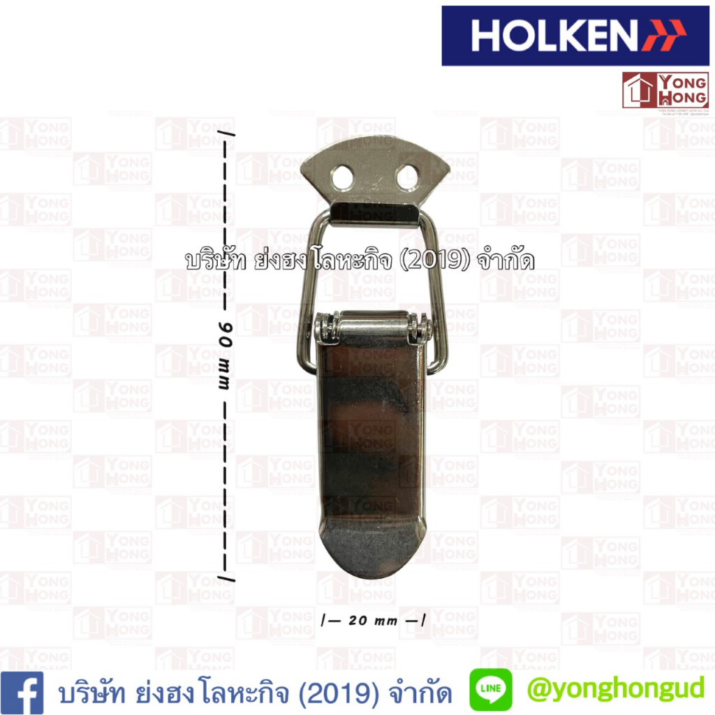 หูปิ่นโต Snap locks สแตนเลส เกรด 304 HOLKEN J101 J102 J103 J104 J105 J106 คลิปล็อค หูล็อค ตัว ...