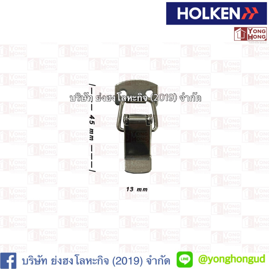 หูปิ่นโต Snap locks สแตนเลส เกรด 304 HOLKEN J101 J102 J103 J104 J105 J106 คลิปล็อค หูล็อค ตัว ...