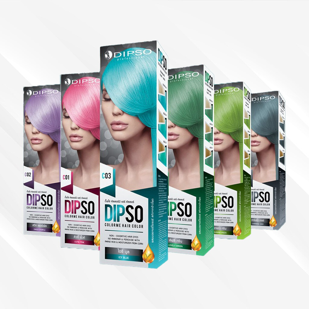 Dipso Colorme Hair Color ดิ๊พโซ่ คัลเลอร์มี แฮร์ คัลเลอร์ (สีพาสเทล ...