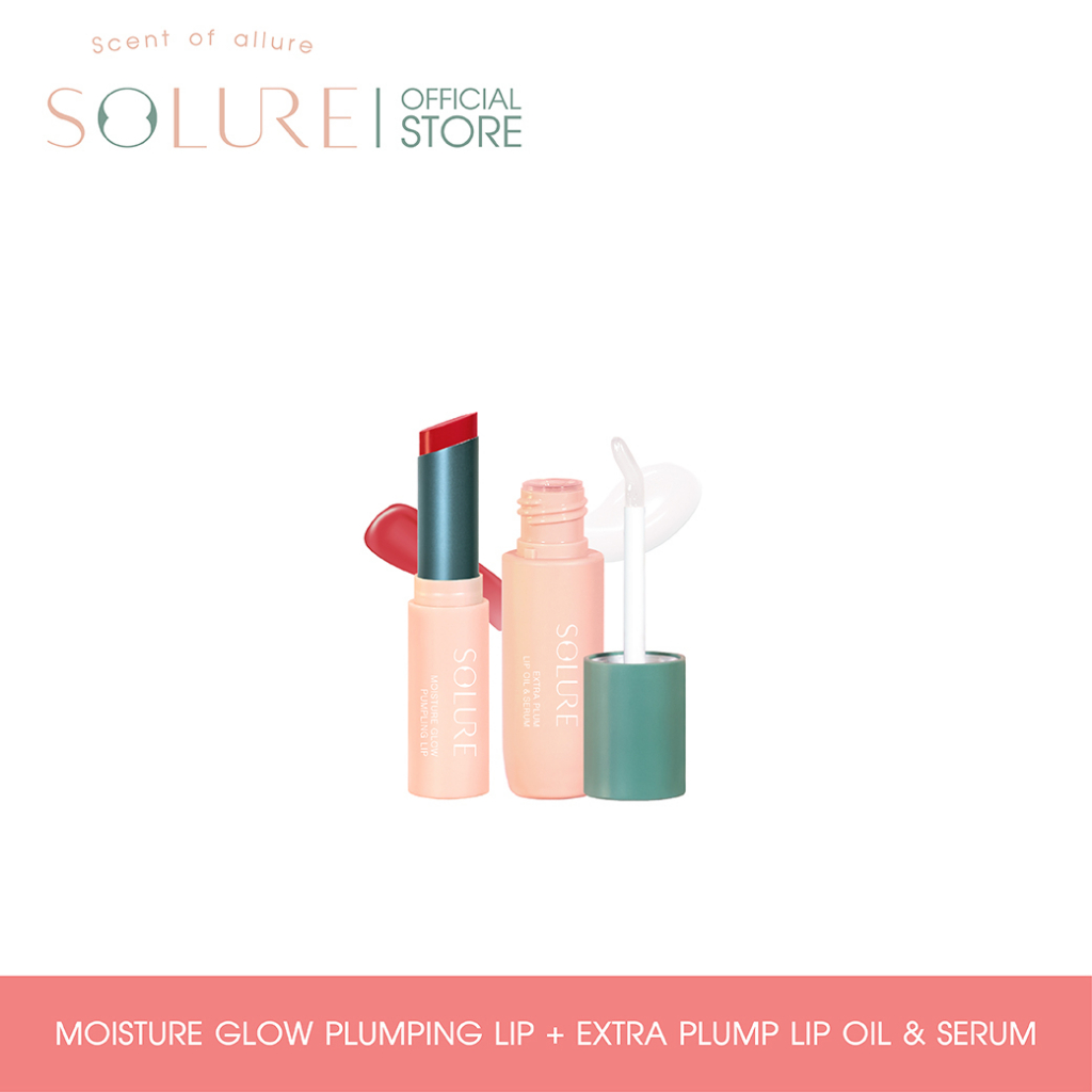 SOLURE DREAMY LIP SET B 01 (Extra plump oil & Serum, Plumping lip 1 ...